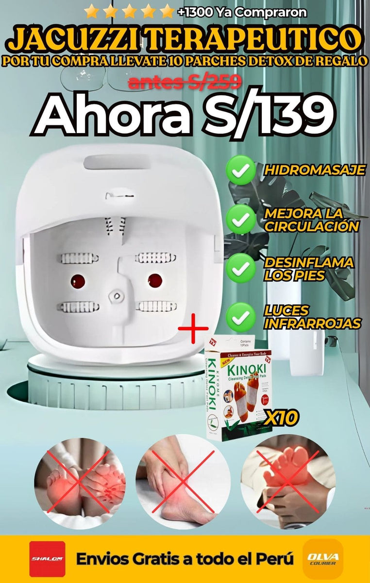 Jacuzzi Terapéutico pro + 10 Parches detox – Gusa store